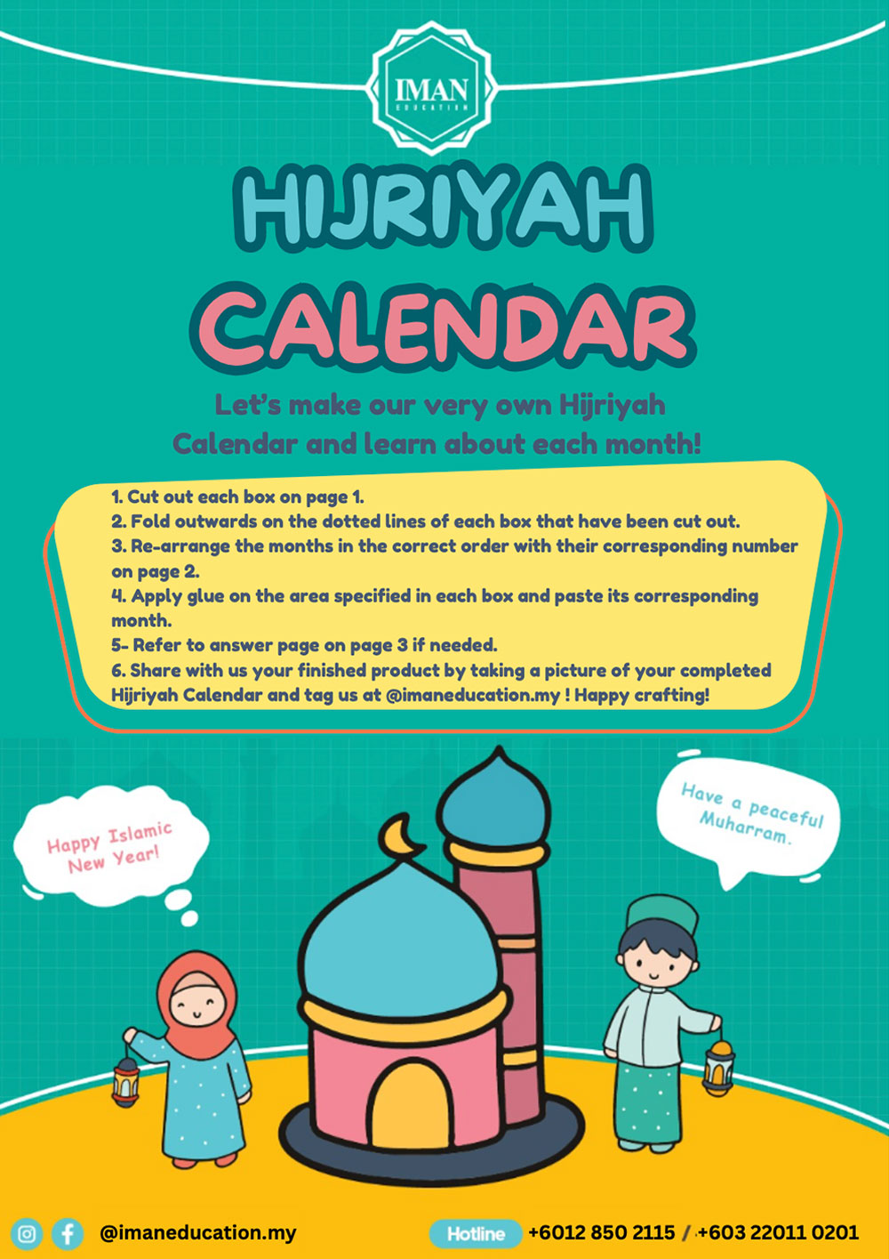 Introducing Our New Hijriyah Calendar Worksheet - Iman Education